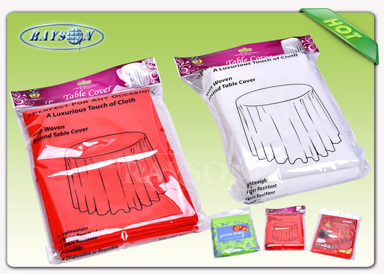 Square / round 60gr non woven tablecloth in tnt eco-friendly / disposable table covers