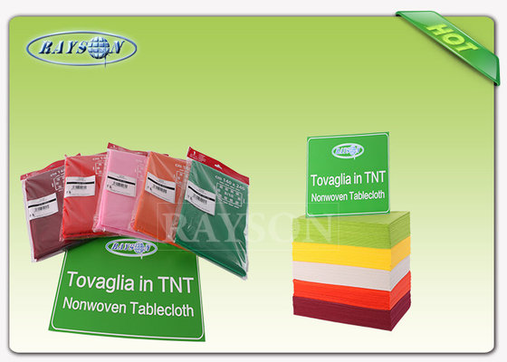 Fancy Anti bacterial 1x1m Non Slip Non Woven Tablecloth White TNT Tablecloth For Wedding