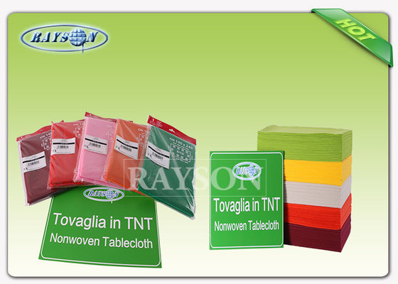 Fancy Anti bacterial 1x1m Non Slip Non Woven Tablecloth White TNT Tablecloth For Wedding