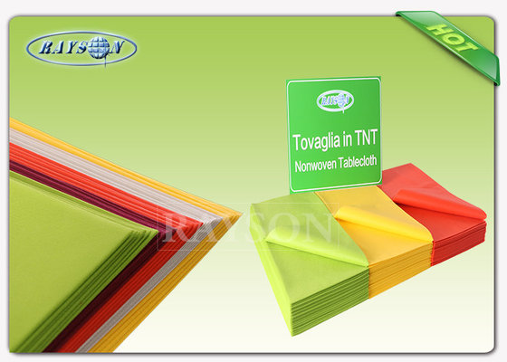 Square Size Waterproof 45g to 70g Tnt Non Woven Table Cover Disposable Tablecloths