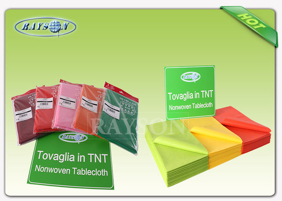 Fancy 45g - 70gsm Round Heat Resistant Colorful Disposable Table Cloth For Dining Used