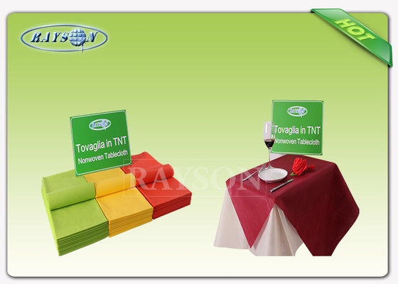 Fancy 45g - 70gsm Round Heat Resistant Colorful Disposable Table Cloth For Dining Used