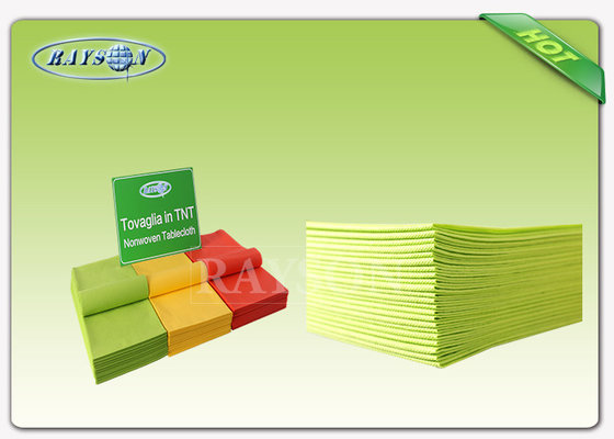 Customized Wedding Docaration Colorful 100% Polypropylene Non Woven Fabric Table Cloth For Wedding