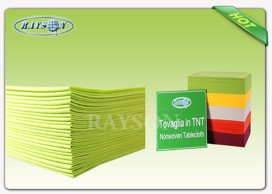 Customized Wedding Docaration Colorful 100% Polypropylene Non Woven Fabric Table Cloth For Wedding