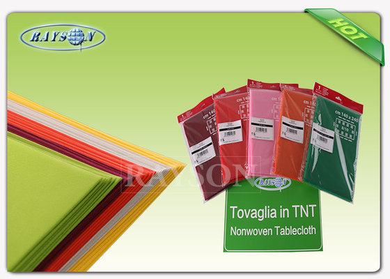 Customized Wedding Docaration Colorful 100% Polypropylene Non Woven Fabric Table Cloth For Wedding