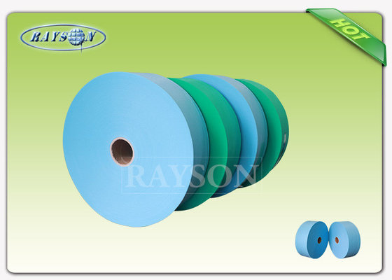 Anti bacterial Medical Consumable Disposable Non Woven Bed Sheet Roll For Europe Diaper Market