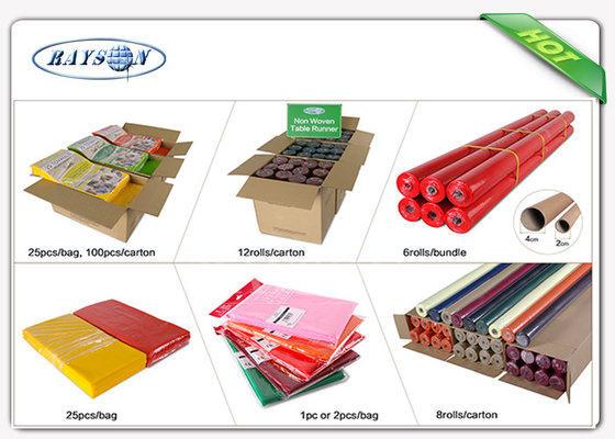Eco friendly Printed Disposable 1.4mx1.4 m PP Tablecloth / Non Woven Products