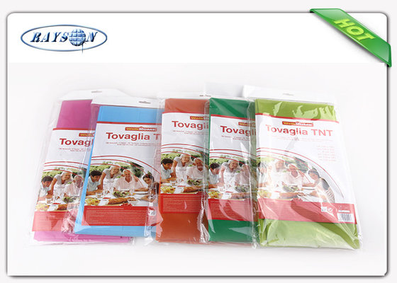 Square Heat Resistant Colored Dayed 45gsm Non Woven Tablecloth Used For Dinning