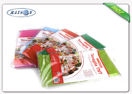 Various Color Golden Printing Decoration PP Non Woven Tablecloth / Table Cover