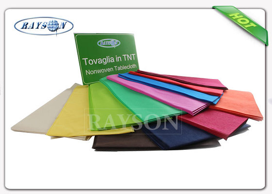Fancy Antibacterial Heat Resistant Round  70gsm Non Woven Tablecloth / Table Cover 1.2 m