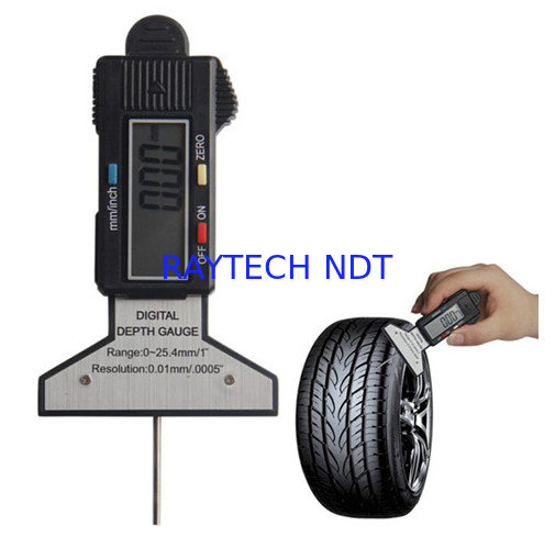 Digital Tire Tread Depth Gauge 0~25.4mm, Ultrasonic Flaw Detector, Digital Depth Gauge