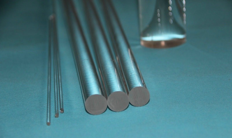 High purity transparent clear quartz glass rod
