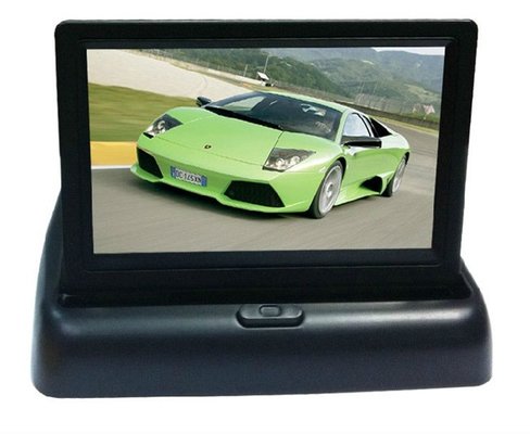 China 3.5 inch Flip Down Car Lcd Monitor Two Video Input Foldable Car Monitor distributor