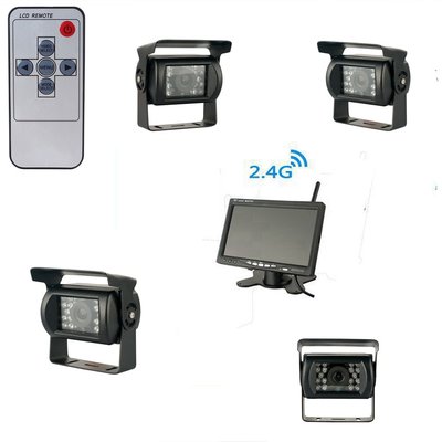 2.4GHz IR CMOS Wireless Backup Cameras Night Vision With LCD Screen for sale