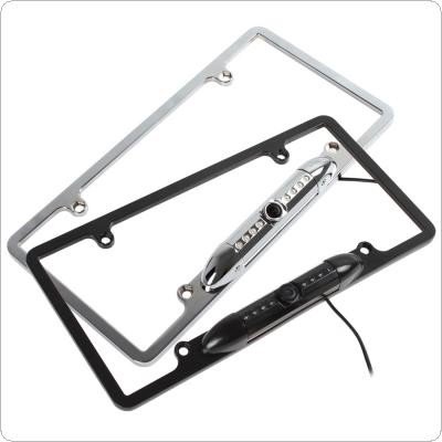 cheap Hidden Car License Plate CMOS Backup Camera With 8 Led Lights
