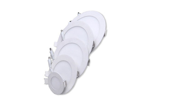 Warm White Thin 220V / 240V Round LED Panel Lights 6W - 20W IEC / CE / RoHs