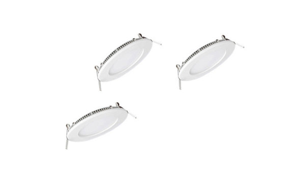 High Efficiency Aluminum Ra80 3000K LED Recessed Panel Lights 9W for Bathroom