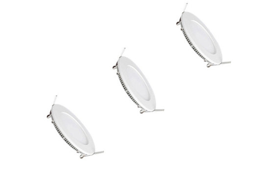 High Efficiency Aluminum Ra80 3000K LED Recessed Panel Lights 9W for Bathroom