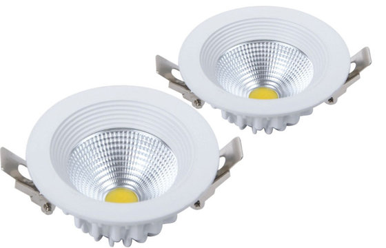 Eco - Friendly IP44 18W COB LED Downlight For Kitchen Indoor / Shopping Mall