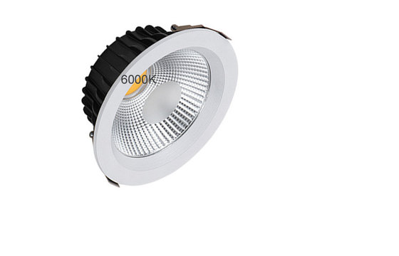 Durable 6000K / 4000K /3000K 20W COB LED Bedroom Downlights 80Ra 100LM/W Recessed Installation