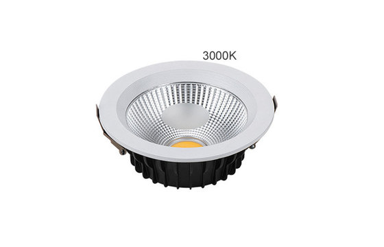 Durable 6000K / 4000K /3000K 20W COB LED Bedroom Downlights 80Ra 100LM/W Recessed Installation