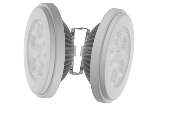 Round 12W 110 Volt AR111 LED Lamp LED Spot Lighting With Milky Aluminum Housing