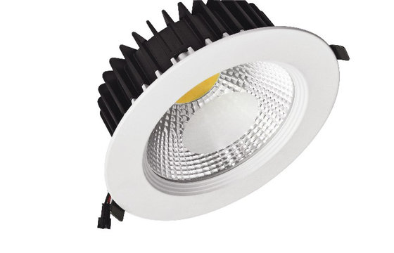 Die-Cast Aluminum 20W COB LED Downlight , Round LED Recessed Down Lights
