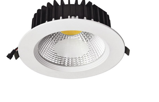 Die-Cast Aluminum 20W COB LED Downlight , Round LED Recessed Down Lights