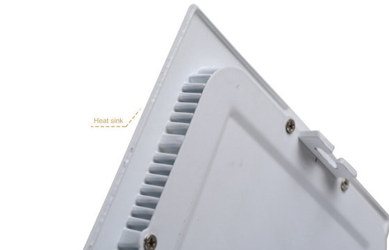 Ultr - Slim Aluminum 12w Square LED Panel Light With 85 - 265V 1000 Lumen