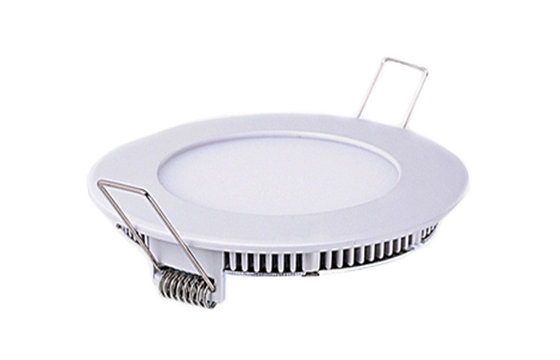 High Brightness Round LED Panel Light 6 Watt  6000K White / Silver Housing