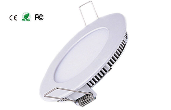 High Brightness Round LED Panel Light 6 Watt  6000K White / Silver Housing