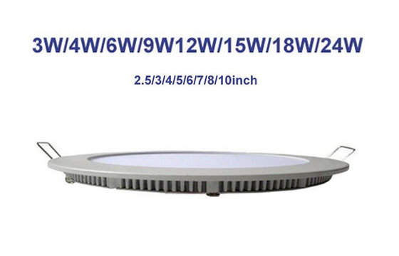 Super Bright Recessed Round LED Panel Lights 1500 Lumen For Residential Lighting