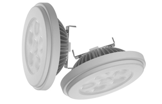 Round 12W 110 Volt AR111 LED Lamp LED Spot Lighting With Milky Aluminum Housing
