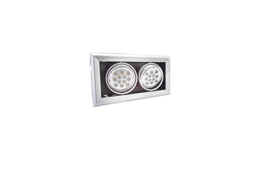 High Efficiency 18 Watts Epistar AR111 Grill With Two Black Housing