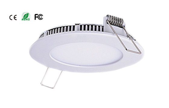 High Brightness Round LED Panel Light 6 Watt  6000K White / Silver Housing