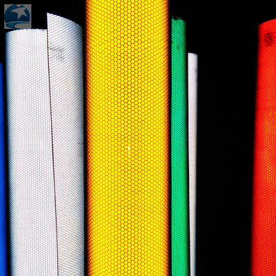 Glass Bead High Intensity Reflective Sheeting , Retro Reflective Vinyl Acrylic