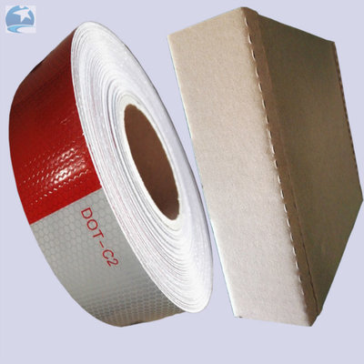 DOT-C2 Reflective Tape Red And White Ultra Bright Honeycomb Polygonal Reflective Strip