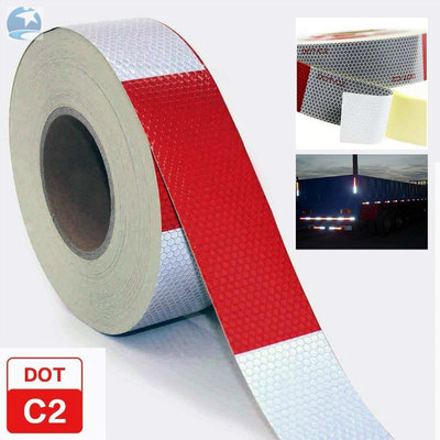 2" 4" Reflective Conspicuity Tape , Red And White Reflective Tape For Trucks Self Adhesive