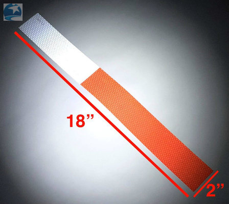 2 Inch Red And Silver Reflective Tape Honeycomb Pressure Sensitive Adhesive