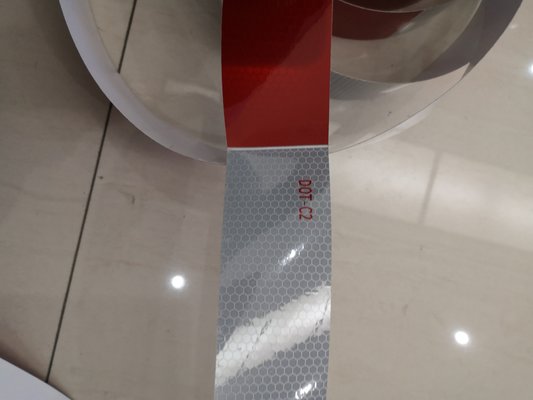 Red And White Dot C2 Reflective Tape For Trailers Trucks Vehicles 12" Or 18" Each Patch