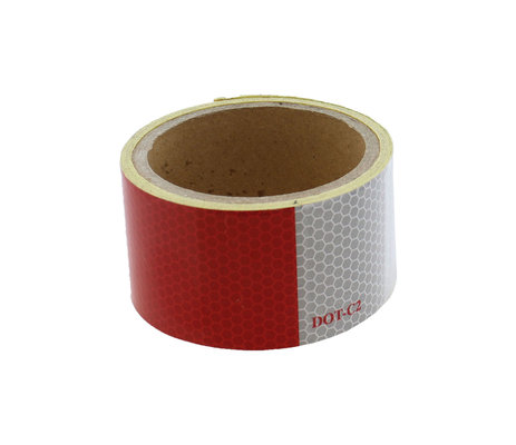 Red White Dot C2 Conspicuity Tape , Honeycomb 2" Reflective Tape Safety Warning