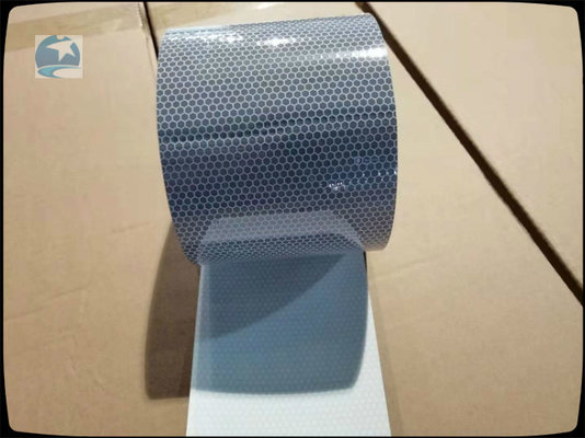 Sign High Intensity Reflective Sheeting , White Reflective Film Plastic Backing 10CM X 45.7M
