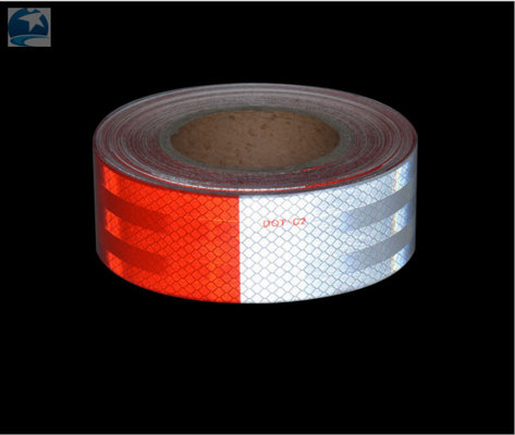 Auto Red White Prismatic Reflective Tape Vehicle Conspicuity DOT C2 Approved