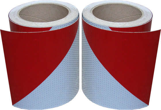 Red And White Reflective Safety Tape For Vehicles Trailers Equipments DIN 30710