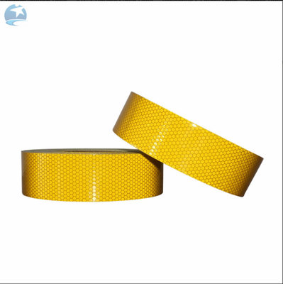 Yellow High Intensity Reflective Conspicuity Tape For Vehicles Pressure Sensitive