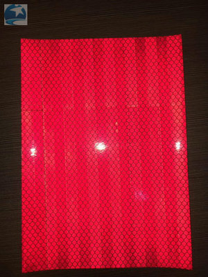 Red High Intensity Reflective Conspicuity Tape PC Or Acrylic Material Plastic Backing