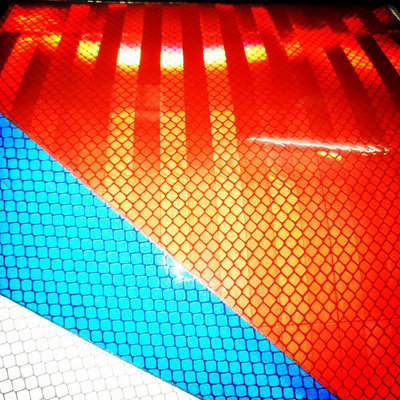 Red High Intensity Reflective Conspicuity Tape PC Or Acrylic Material Plastic Backing