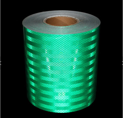 Green Prismatic Reflective Sheeting , Adhesive Diamond Grade Reflective Sheeting