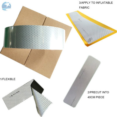 Marine Grade Retro Reflective SOLAS Tape Silver With Self Adhesive