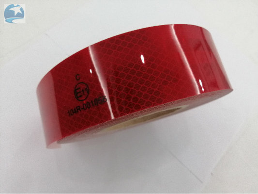 Truck Red Reflective Tape For Vehicles Excellent Corrosion Solvent Resistance